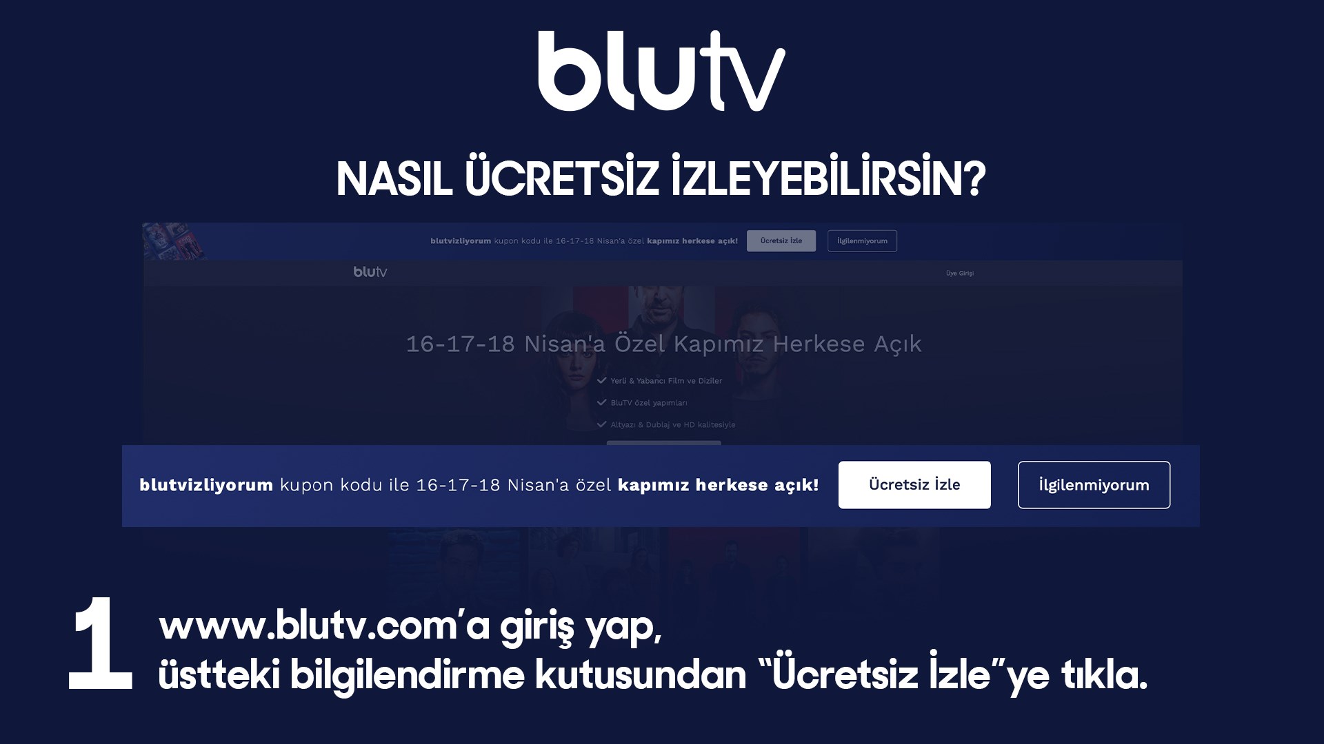 BluTV önümüzdeki 3 gün boyunca ücretsiz olarak hizmet verecek ... BluTV önümüzdeki 3 gün boyunca ücretsiz olarak hizmet verecek ...