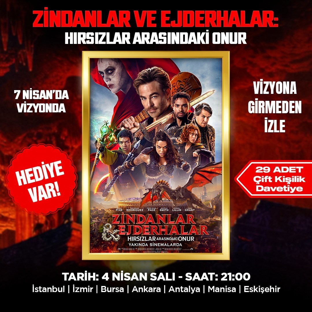 Zindanlar Ve Ejderhalar ön gösterim davetiyesi | DonanımHaber Zindanlar Ve Ejderhalar ön gösterim davetiyesi | DonanımHaber